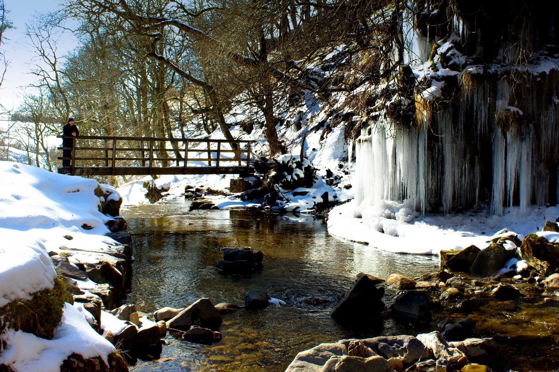 January - Icicles at the bridge, Ashgill Waterfall by Norma McKellar ...